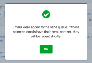 Resending Logged Emails