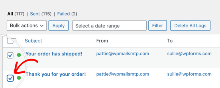 Resending Logged Emails