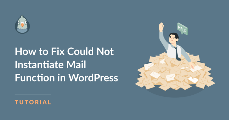 How to Fix Could Not Instantiate Mail Function in WordPress How to Fix Could Not Instantiate Mail Function in WordPress