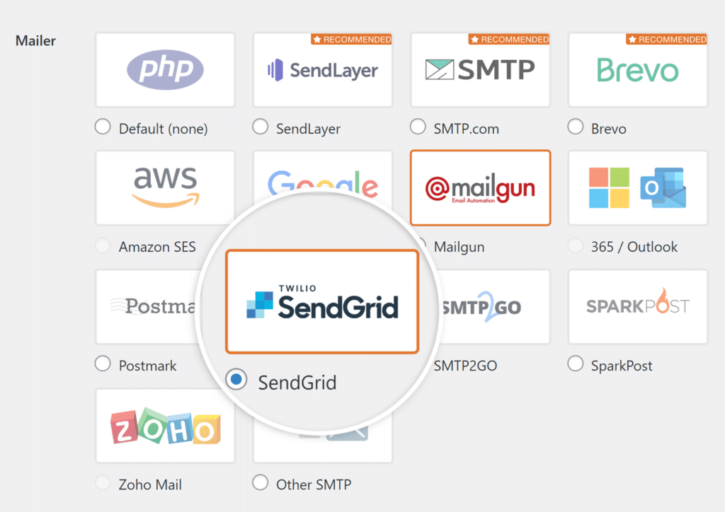 SendGrid - WP Mail SMTP